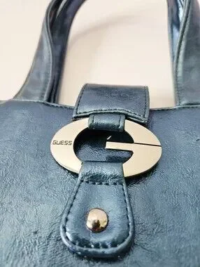 Guess | Bags | Vintage Y2k Guess Mini Handbag Metallic Blue Purse ...